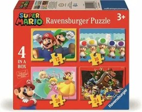 Ravensburger Puzzle: Super Mario a jeho dobrodružství 4 v 1 / od 3 let