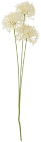 Bloomingville Umělá květina Allium White 63 cm, krémová barva, plast