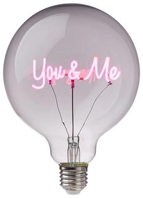 BRIGHT LIGHT LED Žárovka "You & Me" - růžová