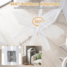 Costway Volně stojící vrátka pro psy s dveřmi a 360° otočnými – 480 × 81 cm