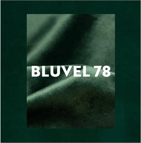Barová židle CHIC VELVET s černými nohami, tmavě zelená