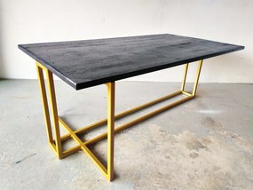 Konferenční stolek z dubového masivu Cross v industriálním designu