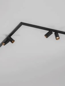 Minimalistické bodové svítidlo Oso 8 Černá
