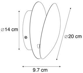 Moderní nástěnná lampa měděná - Sunrise