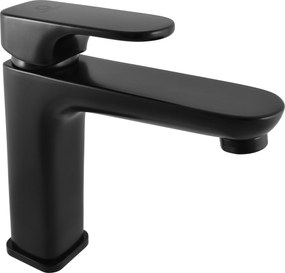 Slezák - RAV Umyvadlová baterie bez výpusti YUKON - YU128.xCMAT, Černá mat Připojovací hadičky - závit: 3/8"