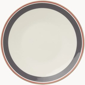 Sada mělkých talířů z kostního porcelánu Capri, 6 dílů