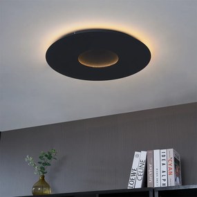 Moderní stropní svítidlo černé 60 cm vč. LED s 3-stupňovým stmíváním - Morning