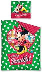 Povlečení Minnie zelené 140/200, 70/80