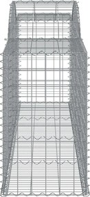 Klenuté gabionové koše 13ks 300x50x80/100 cm pozinkované železo 3146694