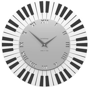 Designové hodiny 51-10-2-2 CalleaDesign Piano black 45cm