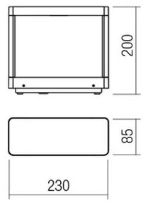 Redo 90580 - LED Venkovní lampa WAKE LED/8W/230V 3000K 20 cm IP65 antracit