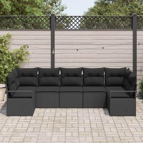 Set pohovek 7 ks Černá polyratan 3346533