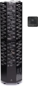 Narvi Smooth Flow WiFi 9,0 kW Black – elektrická saunová kamna