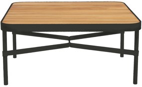 OnaDnes -20% Tmavě šedý teakový zahradní konferenční stolek No.100 Mindo 83,5 x 83,5 cm