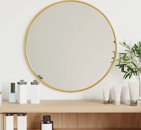 vidaXL Nástěnné zrcadlo Ø 40 cm kulaté [348180] Barva: zlatá