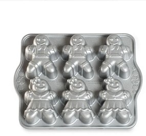 Nordic Ware forma na 6 báboviček Perníkové postavičky stříbrná 1 l