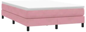 Postel Box Spring bez matrace růžová 140x210 cm samet 3315830