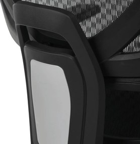 Ergonomická kancelářská židle PLUSHIO - černá síťovina