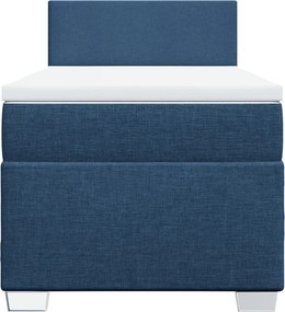 Box spring postel s matrací modrá 100 x 200 cm textil 3285798
