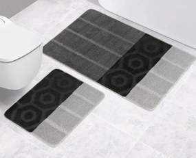 Bellatex SADA BANY 60x100 + 60x50 cm - bez výkroje Šedá,Černá 60x100 cm 60x50 cm (SADA)