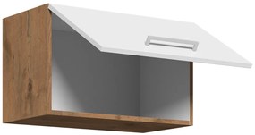 STL 60 cm skříňka horní jednodveřová (otevírání nahoru) VIGO Barevné provedení kuchyně VIGO: Dub Lancelot / Bílý lesk +210Kč