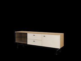 Jurek TV stolek ELORA 11 1D1W2S Kombinace barev: Baltic Storm/ Toffee