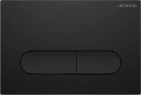 UPTrend Ovládací tlačítko pro WC podomítkové moduly YOSEMITE MATTE BLACK UP004‑U18, černá mat