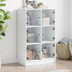 Highboard s dvířky bílý 68 x 37 x 109 cm kompozitní dřevo 3295850