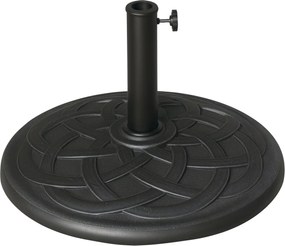 Základna pro slunečník Outsunny, hmotnost 19 kg, stojan pro slunečník vhodný pro stonky 38 mm/48 mm, pryskyřice, pro terasu nebo patio Ø54,5x34 cm, br