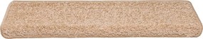 Schodové rohože 15 ks 65 x 21 x 4 cm zlaté obdélníkové okraje 326202