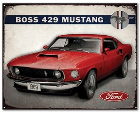 Plechová cedule Ford Mustang 1969 Boss 30 cm x 38 cm