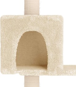 Kočičí strom se škrabacími sloupky sisal Krémová 177,5 cm 172389