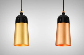 Toolight Fox B, závěsná lampa 1xE27 APP196-1CP, černá-růžové zlato, OSW-00177