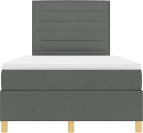 Postel s boxspringem s matrací Tmavě šedá 120 x 200 cm textil 3339533