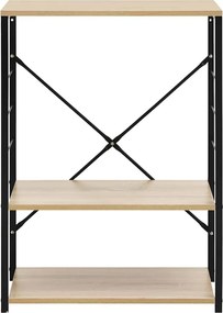 Skříňka na mikrovlnku černá a dub 60 x 39,6 x 79,5 cm kompozit 288235