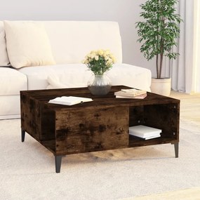Konferenční stolek kouřový dub 80x80x36,5 cm kompozitní dřevo - Default Title