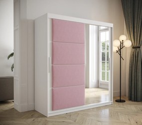 Loppi Šatní skříň Palet bílá-pink Šířka: 180 cm