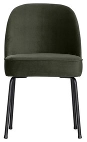 Tmavě zelené sametové jídelní židle v sadě 2 ks Vogue – BePureHome