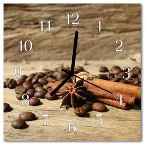 Nástenné skleněné hodiny Anýz Cinnamon 30x30 cm
