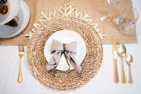 Podložka na stůl se třpytkami SNOWFLAKE, zlatá