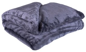Jahu Deka XXL / Přehoz na postel tmavě šedá, 200 x 220 cm