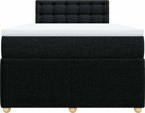 Box spring postel s matrací černá 120x200 cm textil 3287439