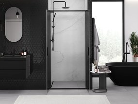 Mexen Exo dveře sprchové dvoukřídlé 80 cm, transparentní, černé - 814-080-000-70-00