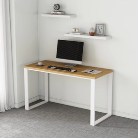 Kancelářský stůl Houseland Nuvia Home 05 140 cm dub/bílý
