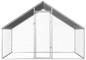 vidaXL Marketos Venkovní klec pro kuřata 2,75 x 2 x 1,92 m pozinkovaná ocel