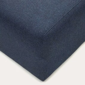 OnaDnes -20% Tmavě modrá látková podnožka Kave Home Neom 75 x 65 cm