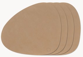 Sada asymetrických prostírání z kůže Curve, 4 díly