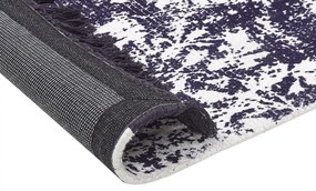 Viskózový koberec 160 x 230 cm fialový/ bílý AKARSU Beliani
