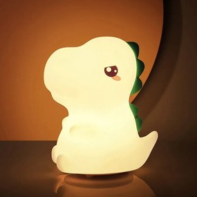 Dětská stolní LED lampa Dino bílá