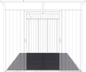 Podlaha BBFL-ZDSL6 pro zahradní domek BestBerg ZDSL-6 / 251 x 216 cm / černá